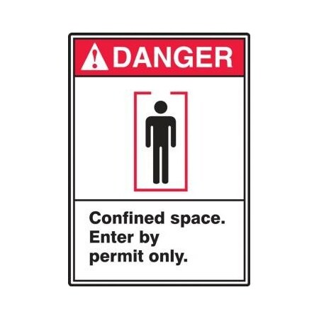 Accuform ANSI DANGER SAFETY LABELS CONFINED LCSP100VSP LCSP100VSP | Zoro