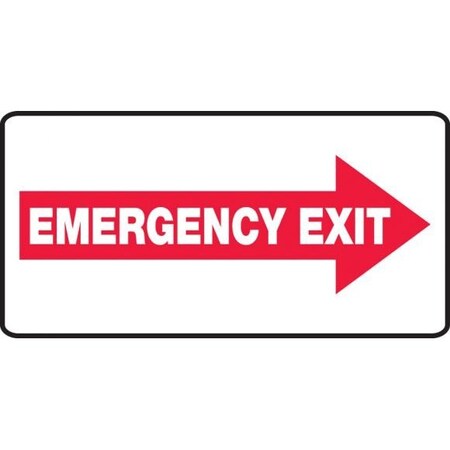 Accuform SAFETY SIGN EMERGENCY EXIT WHITE MEXT405VP MEXT405VP | Zoro