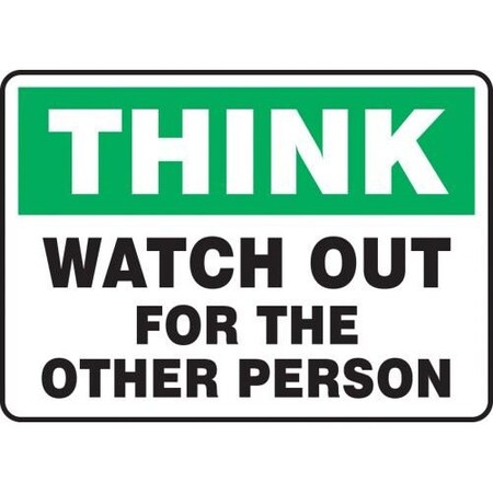 Accuform SAFETY SIGN THINK WATCH OUT FOR MGNF997VA MGNF997VA | Zoro