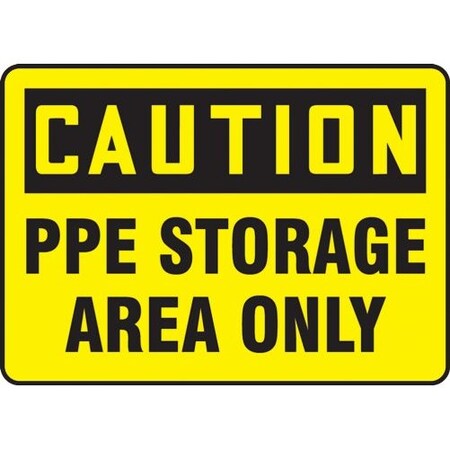 Accuform OSHA CAUTION SAFETY SIGN PPE STORAGE MPPA693XV MPPA693XV | Zoro
