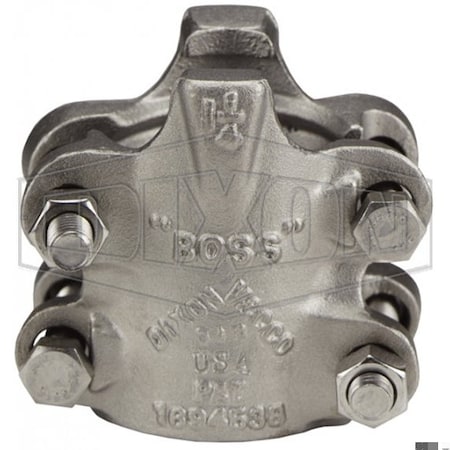 Dixon Boss 4-Bolt Clamp, 2-8/64 to 2-24/64 in Nominal, SS Band ...