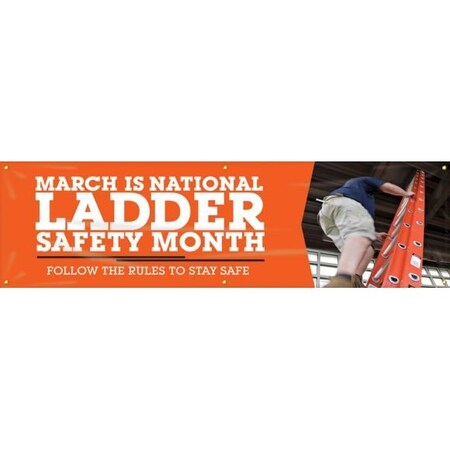 Accuform SAFETY BANNERS MARCH IS NATIONAL LADDER MBR765 MBR765 | Zoro