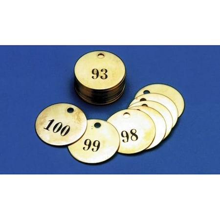 Accuform NUMBERED BRASS ID TAGS SERIES 76100 TDN107 TDN107 | Zoro