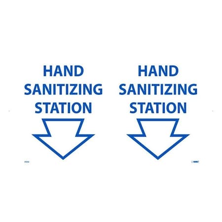 Nmc VISI Safety Sign, HAND SANITIZING STATION, Rigid Vinyl 3 mm, 6 H x ...
