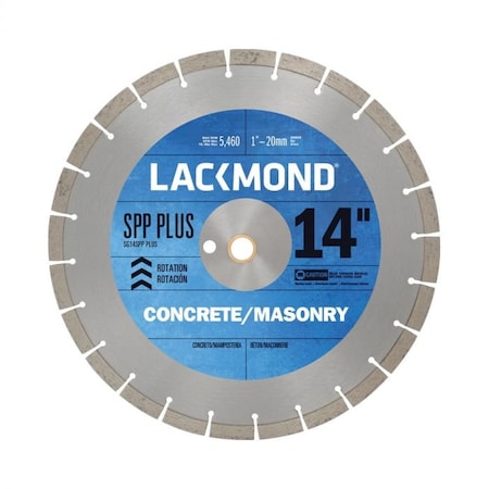 Lackmond Sg14Spp Plus Spp Plus Laser Weld Segmented Diamond Blade, 14 ...