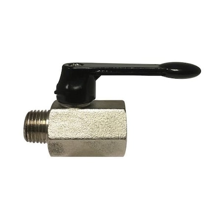 Midland Metal Ball Valve, Mini, 18 Nominal, FNPT x MNPT, 450 psi, 14 ...
