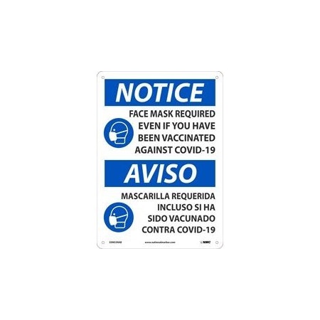 Nmc NOTICE FACE MASK REQUIRED EVEN, ESN539RB ESN539RB | Zoro