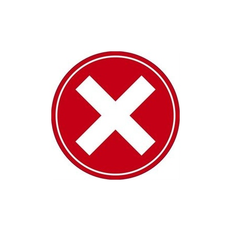 Nmc RED X, LABEL, 4X4, ADHESIVE ISO472AP50 | Zoro
