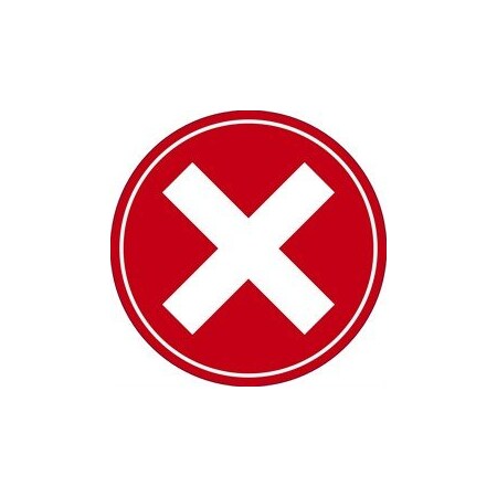 Nmc RED X, LABEL, 6X6, ADHESIVE ISO672AP50 | Zoro