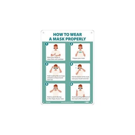 Nmc HOW TO WEAR A MASK PROPERLY M629PB | Zoro