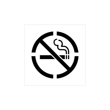 Nmc STENCIL, NO SMOKING SYMBOL, 24X24 PMS207 | Zoro