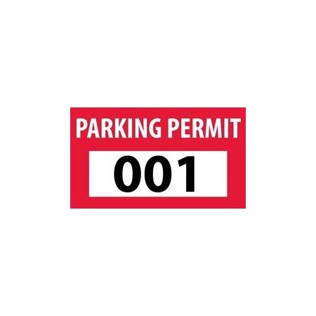 Nmc PARKING PERMIT, BUMPER, RED, PP11B | Zoro