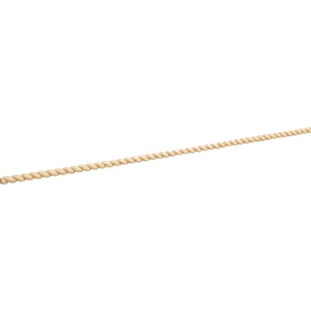 Hardware Resources 1/8"Dx1/4"H Alder Half Round Rope Moulding RMH14ALD ...