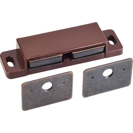 Hardware Resources 15 lb. Brown Double Magnetic Catch with Bronze ...