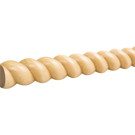 Hardware Resources 1"Dx2"H Oak Half Round Rope Moulding RMH2OK | Zoro
