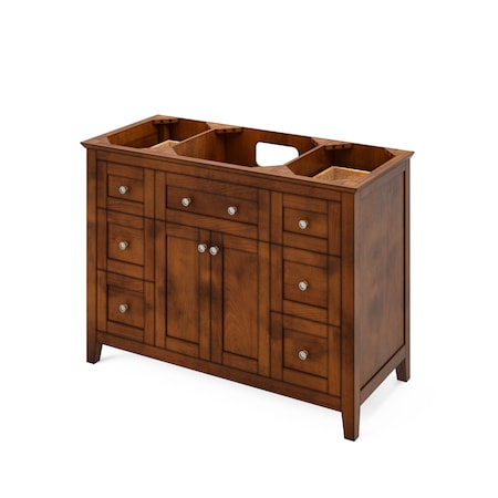 Jeffrey Alexander 48" Chocolate Chatham Vanity, White Carrara Marble ...