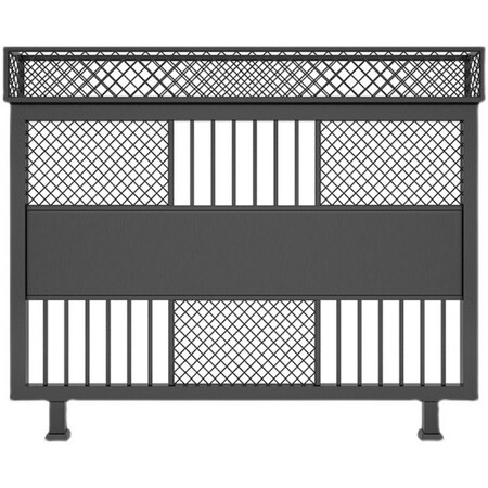 Ejoy Indoor /Outdoor Black Metal Partition Divider Fence With Top ...