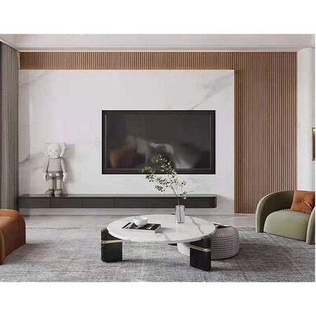 Ejoy Champagne Oak Slat Wood Panels for Walls - Sleek, 4PK WC7G_020 | Zoro