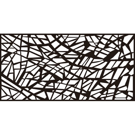 Highlanderhome LaserCut Metal Privacy Fence, WideLine, Black, 24" x 48 ...