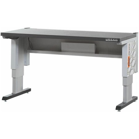 Garant Height Adjustable Workstation, 1500 mm Eluplan Worktop Z9E823 ...