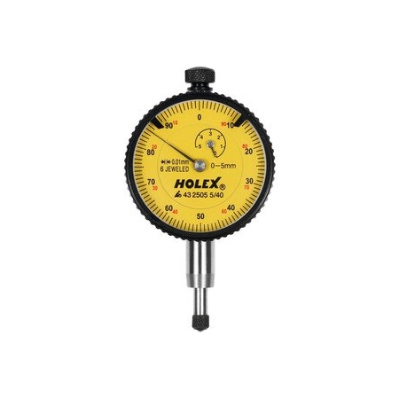 Holex Precision small dial indicator shock-resistant 432505 5/40 | Zoro