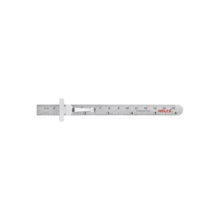 Holex Steel rule with sliding clip- stainless- Length: 150 mm 461790 ...