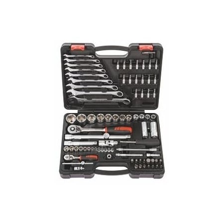 HOLEX 1/2 in;1/4 in Socket Wrench, 82 Piece, - 630002 82