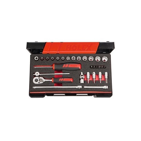 HOLEX 1/4 in Socket Set, 29 Piece, - 630368 6