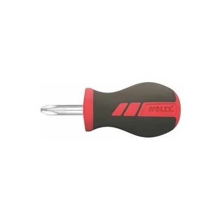 Holex Stubby Phillips Screwdriver, with Multi-Component Power Grip, #2 ...