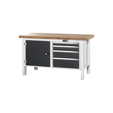 Garant Workbench with Cupboard and 4 Drawers, Length: 1500 mm 921041 ...