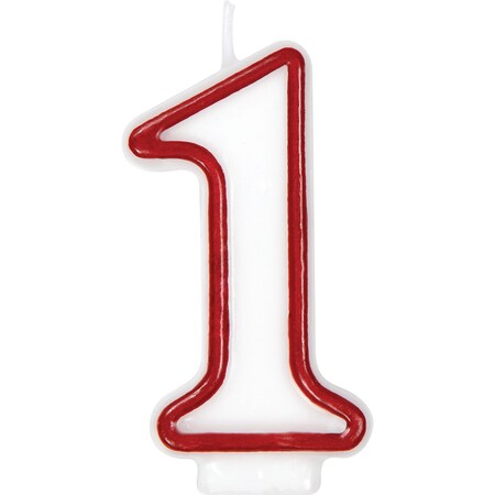 Creative Converting No. 1 Candle, 1.25x3, 6PK 080097033 | Zoro