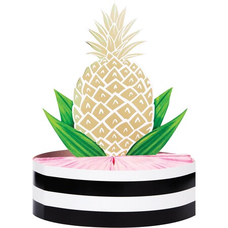Creative Converting Golden Pineapple Centerpiece, 9"x12", 6PK 332543 | Zoro