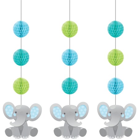 Creative Converting Enchanting Elephants Boy Hanging Cutouts, 32", 36PK ...