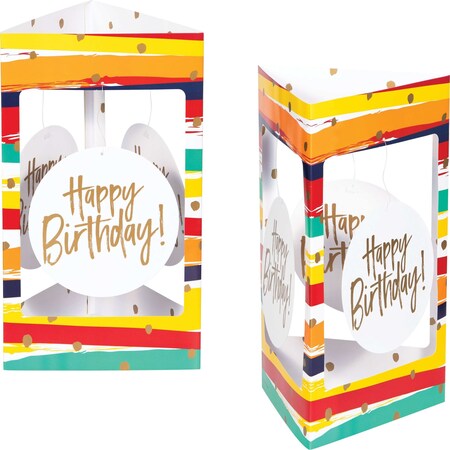 Creative Converting Birthday Stripes Centerpiece, 6.75"x11.75", 12PK ...