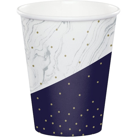 Creative Converting Navy and Gold Birthday Paper Cups, 9oz, 96PK 357391 ...