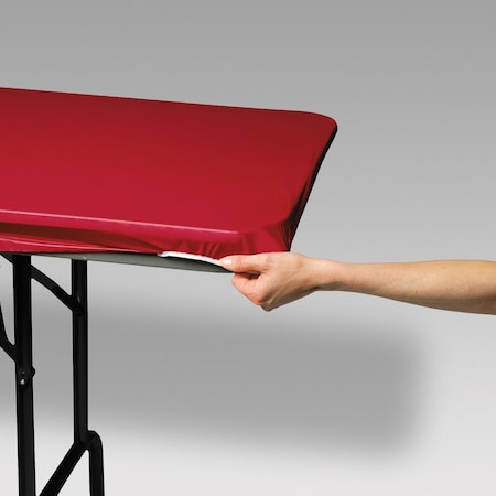 Creative Converting Stay Put Tablecover Red, 72"x29", 12PK 37427 | Zoro