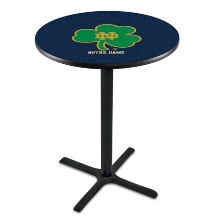 Holland Bar Stool Co 36" Blk Wrinkle Notre Dame Shamrock Pub Table ...
