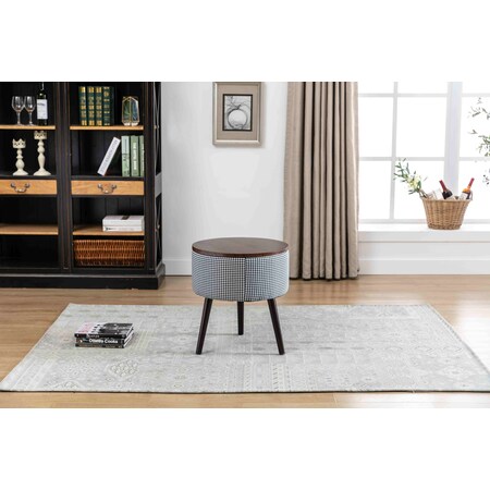 Homelegance Athena 2 PC Accent Chair and Side Table W/Storage , Blue ...