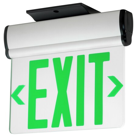 Compass LED Edge-Lit Exit Sign, AC Only CELS2GN | Zoro
