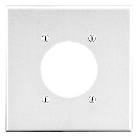 Hubbell Wiring Device-Kellems Wallplate, 2-Gang, 2.15" Opening, White ...