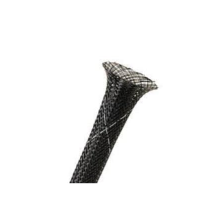 Techflex Cable Sleeve, 1 ft L, Black; White FRN0.25TB | Zoro
