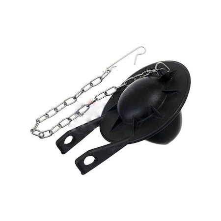 American Imaginations Round Black Toilet Flapper with Ears Rubber AI ...