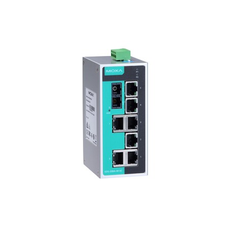 Moxa Unmgd Eth. Swtch W/ 7 10/100Baset(X)Ports, M1Eds208Assc EDS-208A-S ...