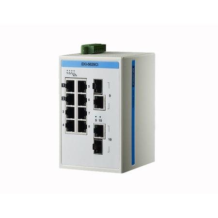 Advantech Proview, 8+2G Combo Gigabit Ind. Switch, -4075 EKI-5629CI-AE ...