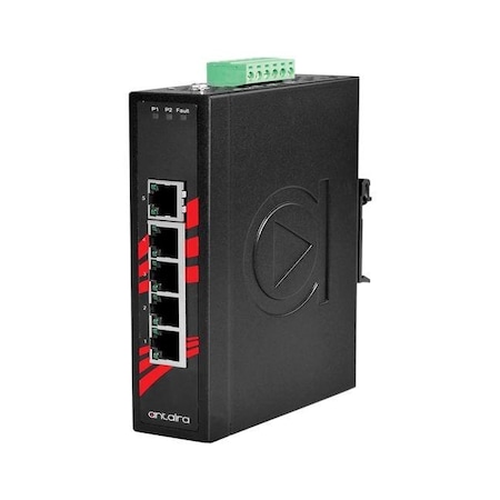 Antaira 5-Port 10/100TX Slim Industrial Ethernet Switch LNX-500A | Zoro
