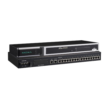 Moxa 16Ports Rs-232/422/485 Secure Device Server, 100V~240Vac, -40~75 ...