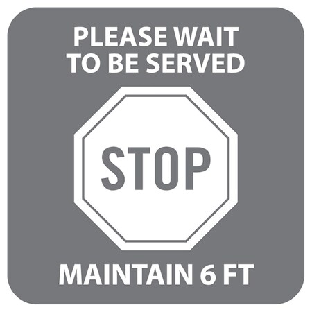 Identity Group Stop, Please Wait, Gray, 15", 8470XGY 8470XGY | Zoro