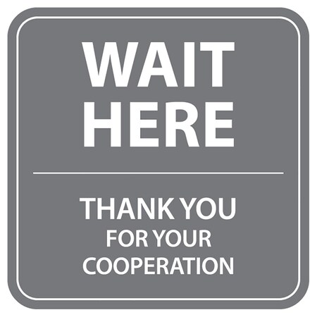 Identity Group Wait Here, Gray, 15", 8474XGY, PK10 8474XGY | Zoro