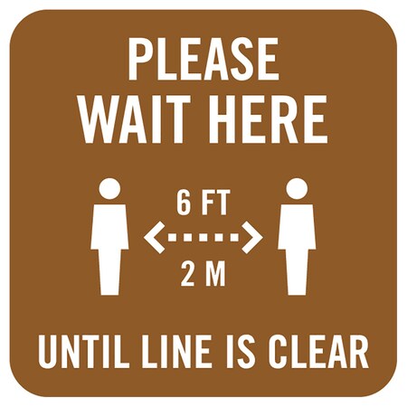 Identity Group Wait Until Line Is Clear, Brown, 15", 8492BR 8492BR | Zoro