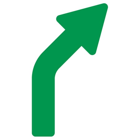 Identity Group Right Angled Arrow, Green, 15", 8611XGR, PK10 8611XGR | Zoro